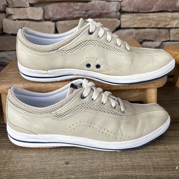 Keds | Shoes | Keds Leather Shoe Womens 85 Oxford Tan Lace Up Sneakers ...